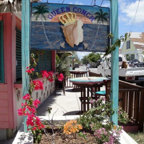 Queen Conch Restaurant Harbour Island, eat seafood Bahamas.
